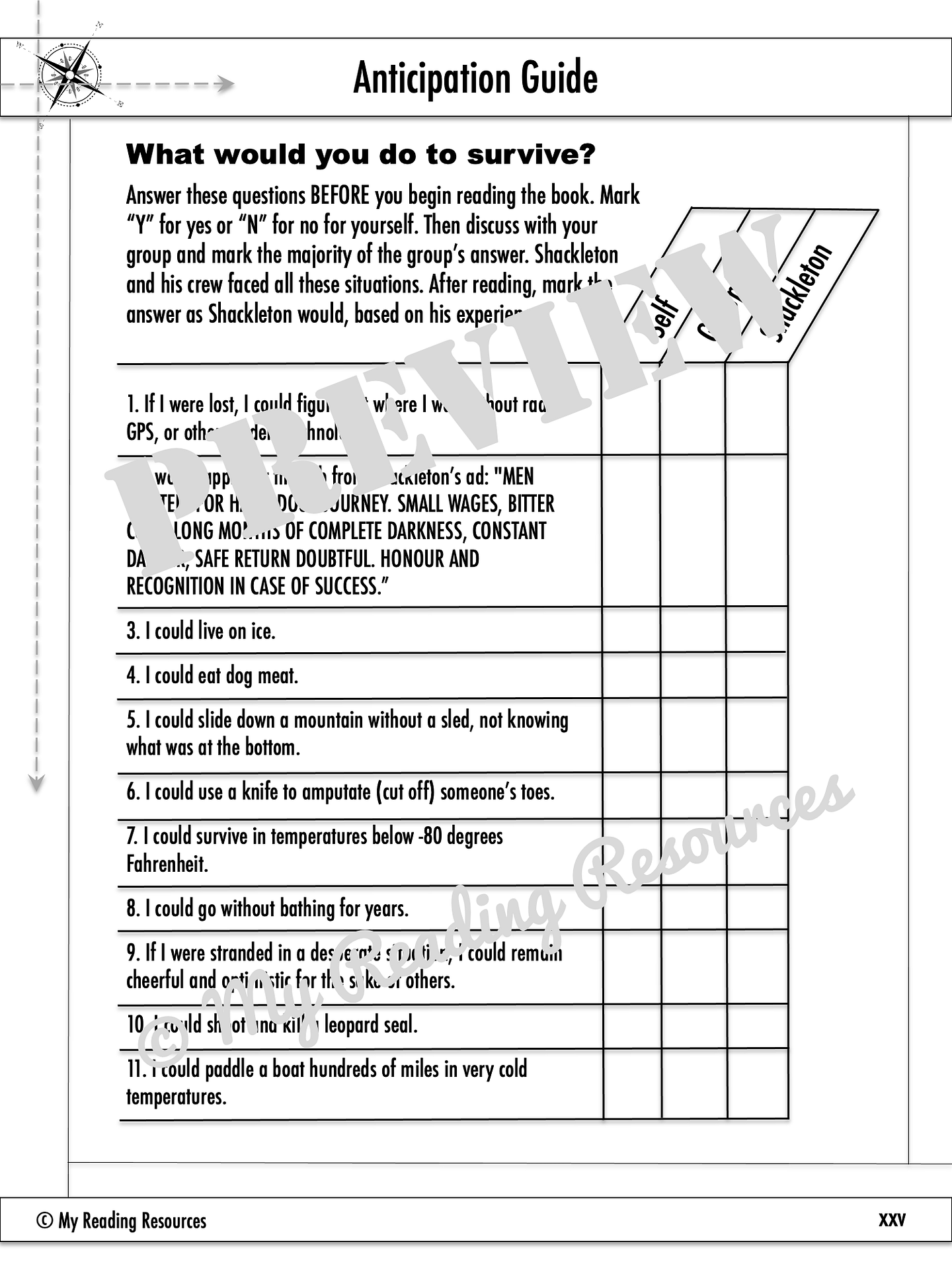 Shipwreck at the Bottom of the World Student Worksheet Packet - My ...