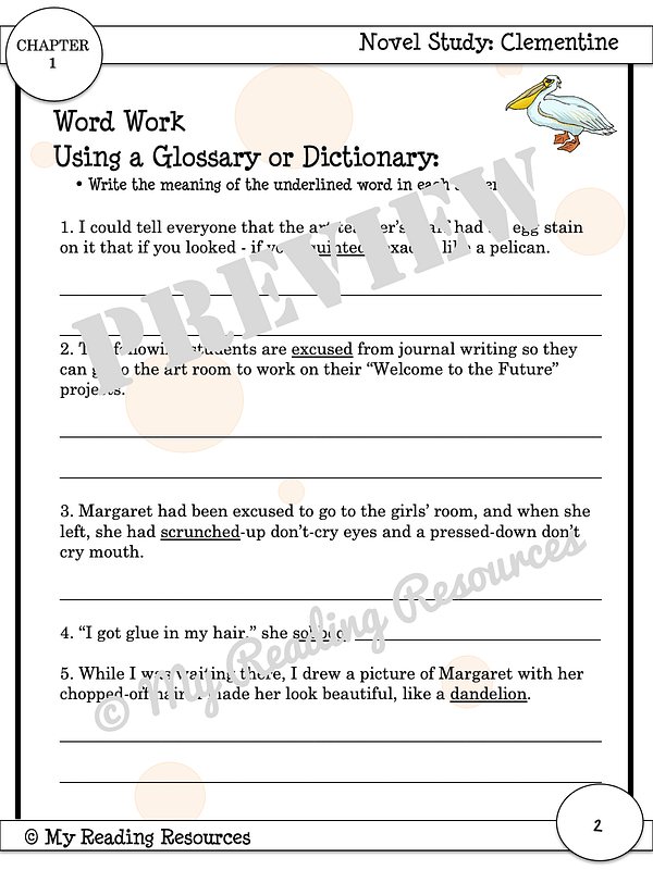 Clementine Novel Study - My Reading Resources