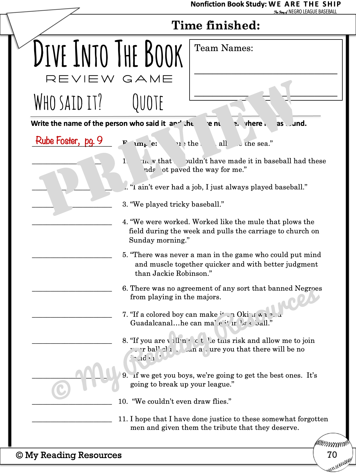 We Are the Ship Nonfiction Book Study - My Reading Resources