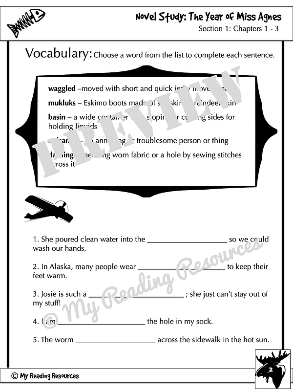 The Year of Miss Agnes Novel Study - My Reading Resources
