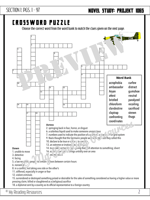 Projekt 1065 Novel Study - My Reading Resources