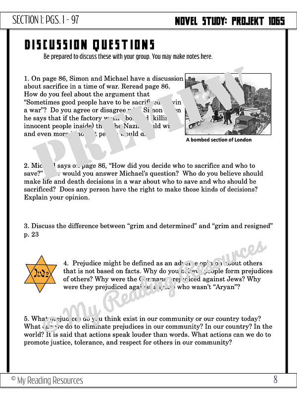 Projekt 1065 Novel Study - My Reading Resources