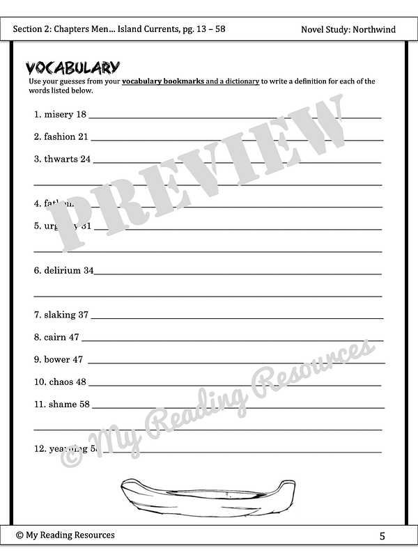 Northwind Student Worksheet Packet - My Reading Resources