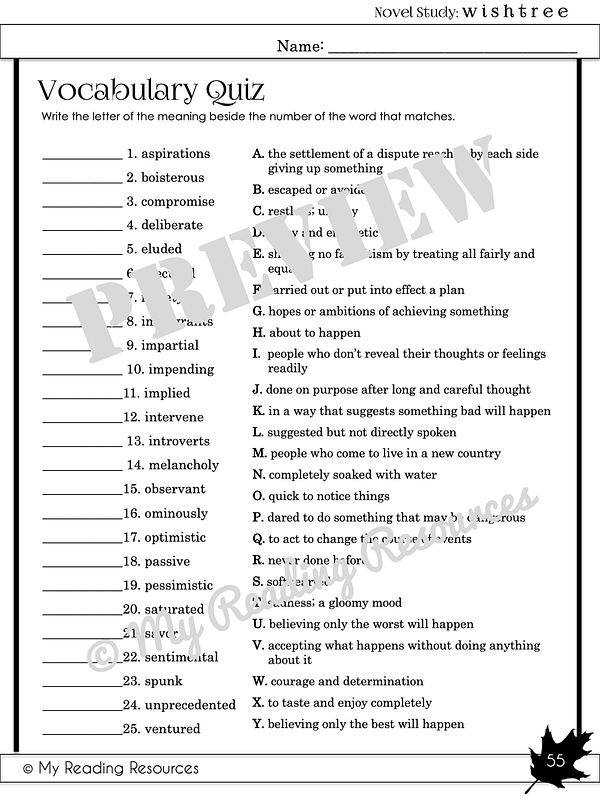 Wishtree Novel Study - My Reading Resources