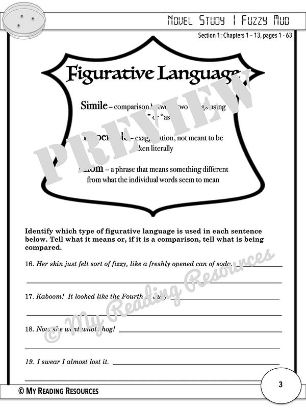 Fuzzy Mud Novel Study - My Reading Resources