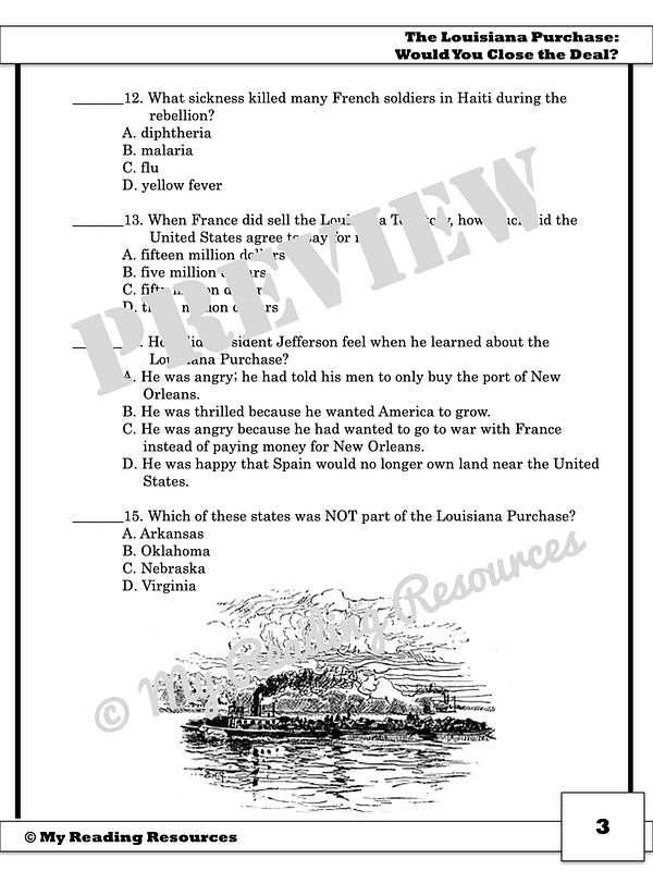 The Louisiana Purchase: Would You Close the Deal? Nonfiction Book Study ...