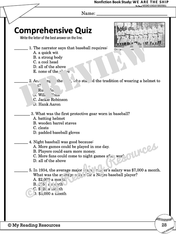 We Are the Ship Nonfiction Book Study - My Reading Resources