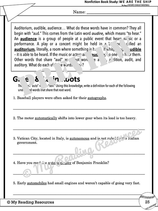 We Are the Ship Nonfiction Book Study - My Reading Resources