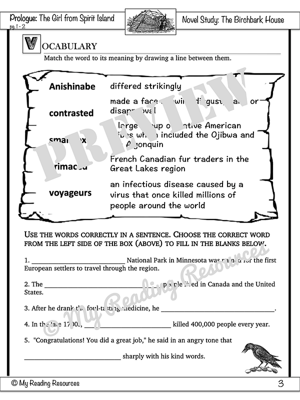 The Birchbark House Novel Study - My Reading Resources