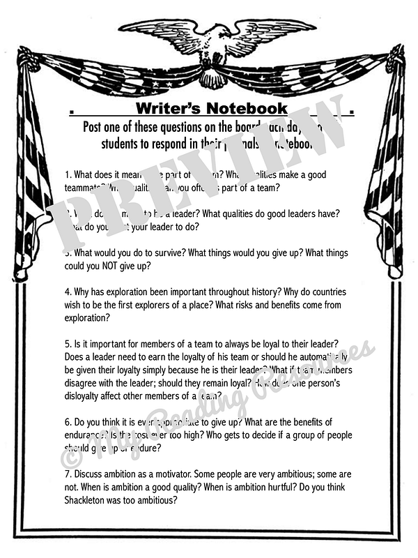 Shipwreck at the Bottom of the World Student Worksheet Packet - My ...