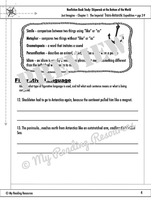 Shipwreck at the Bottom of the World Student Worksheet Packet - My ...