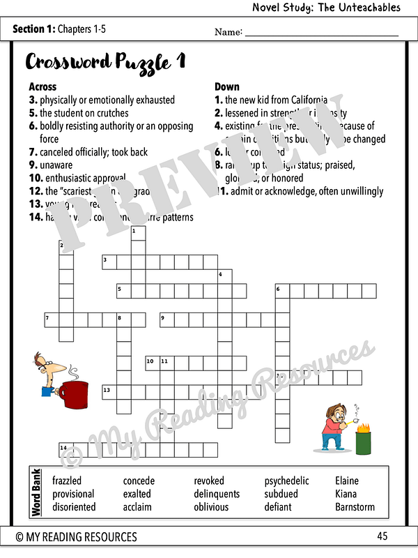 The Unteachables Novel Study - My Reading Resources