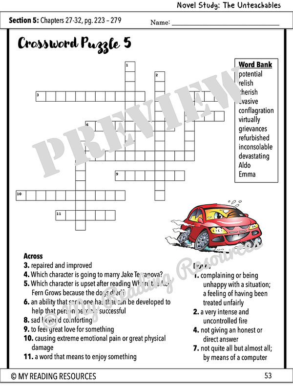 The Unteachables Novel Study - My Reading Resources