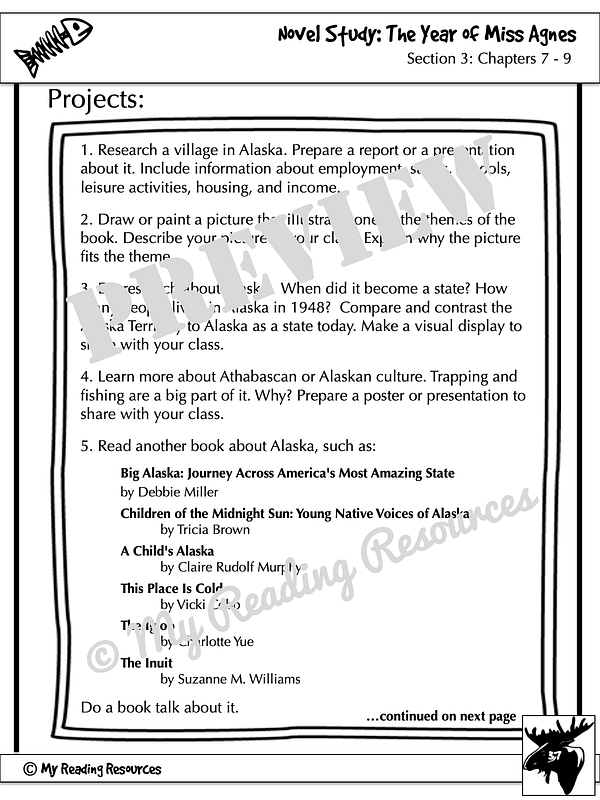 The Year of Miss Agnes Novel Study - My Reading Resources