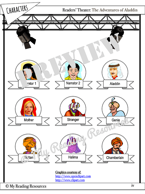 The Adventures of Aladdin Readers' Theater Script - My Reading Resources