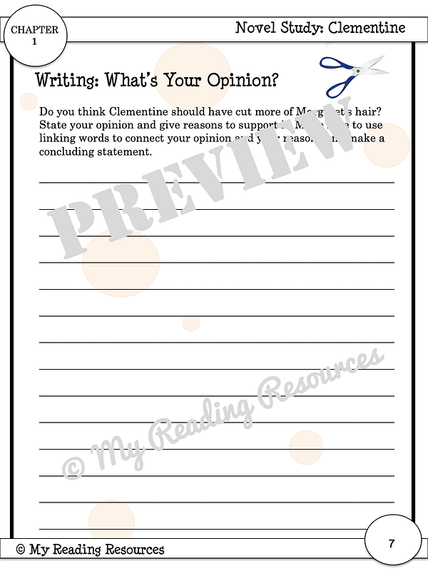 Clementine Novel Study - My Reading Resources