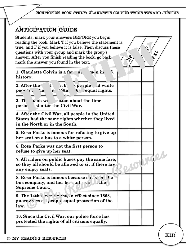 Claudette Colvin: Twice Toward Justice Nonfiction Book Study - My ...
