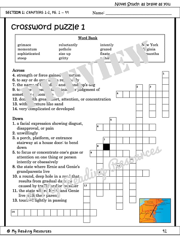 As Brave As You Novel Study - My Reading Resources