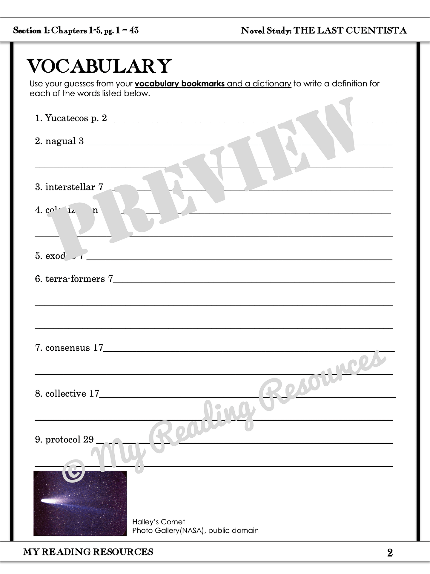 The Last Cuentista Novel Study - My Reading Resources