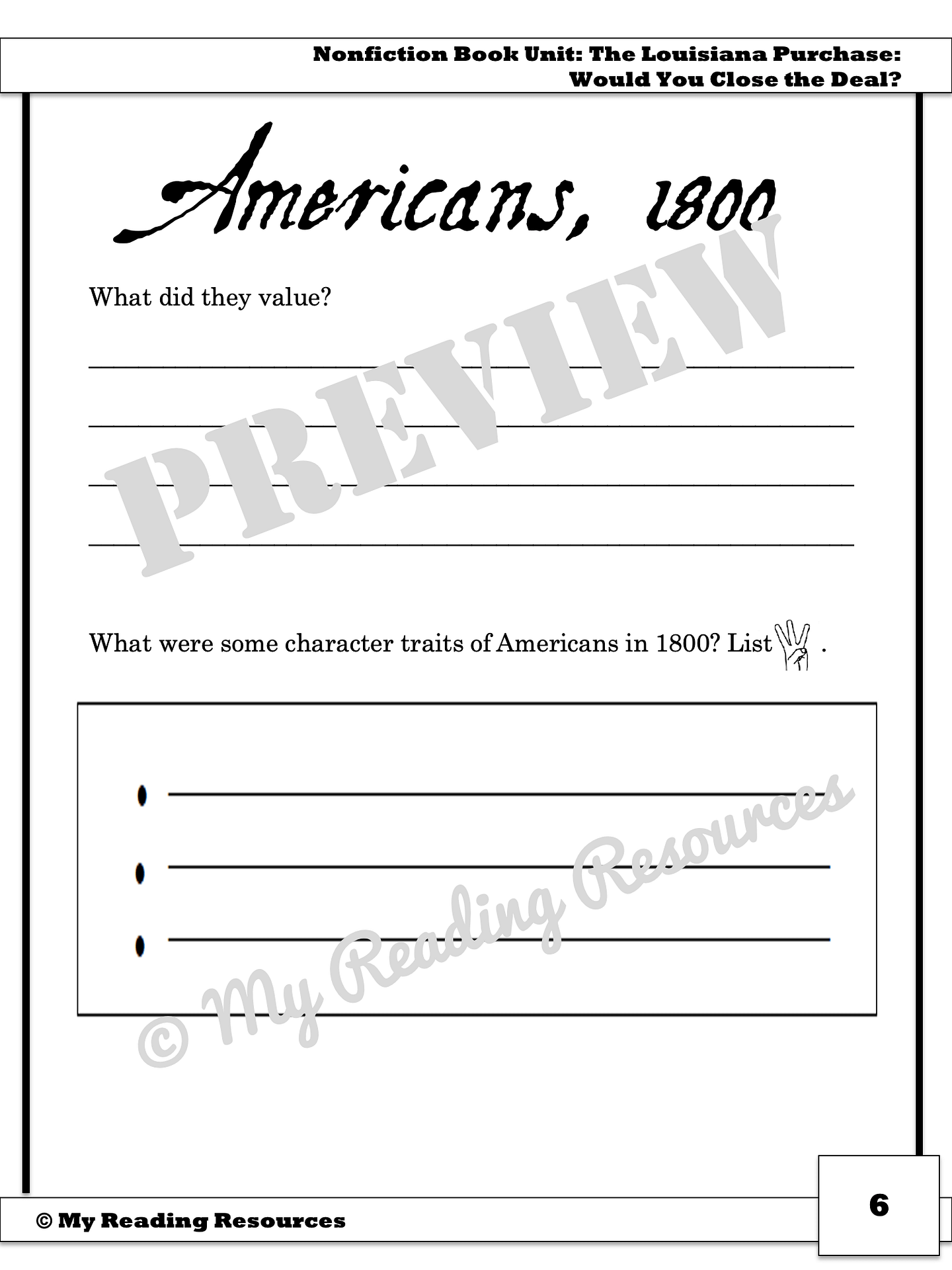 The Louisiana Purchase: Would You Close the Deal? Nonfiction Book Study ...