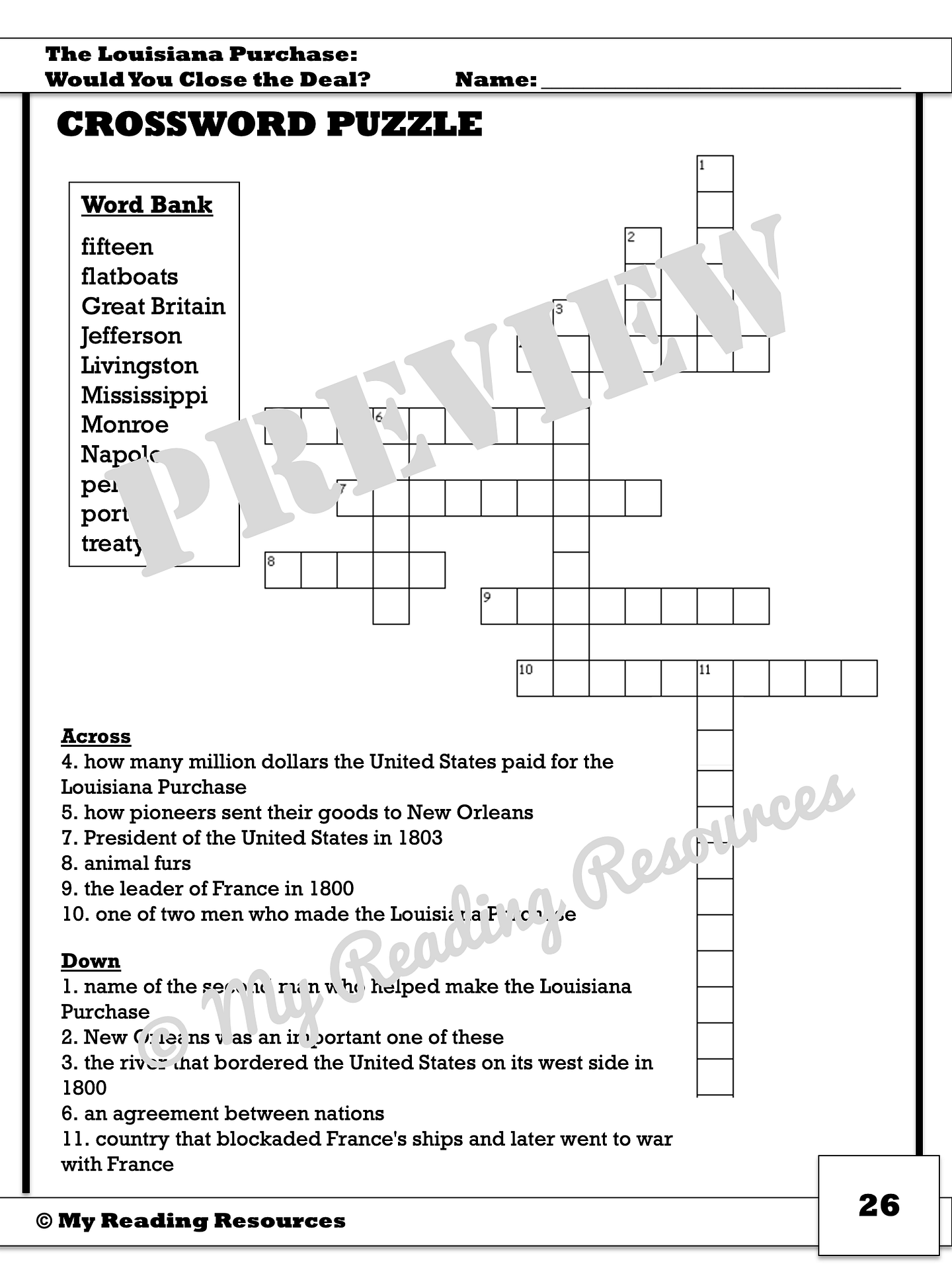 The Louisiana Purchase: Would You Close the Deal? Nonfiction Book Study ...