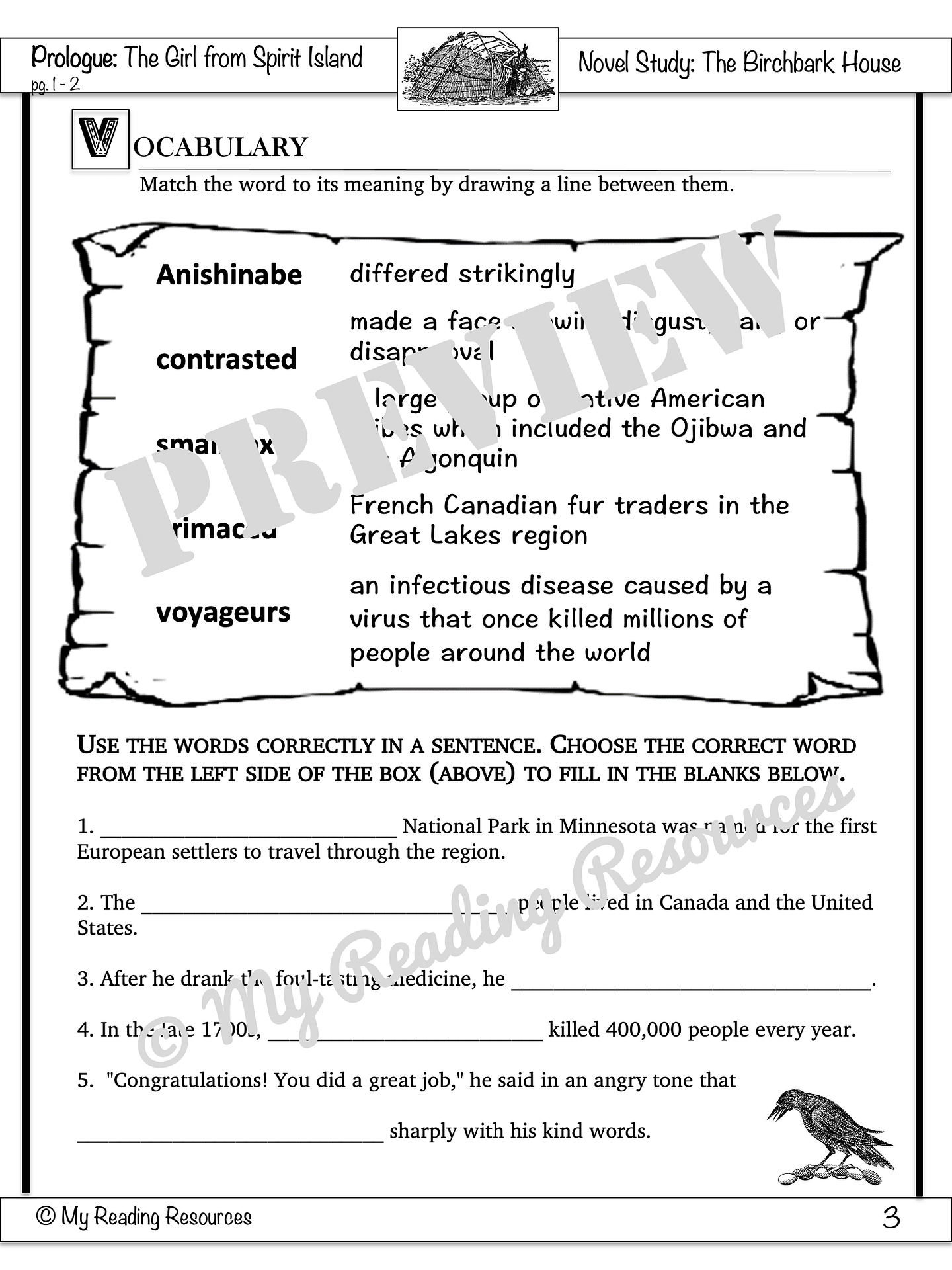 The Birchbark House Novel Study - My Reading Resources