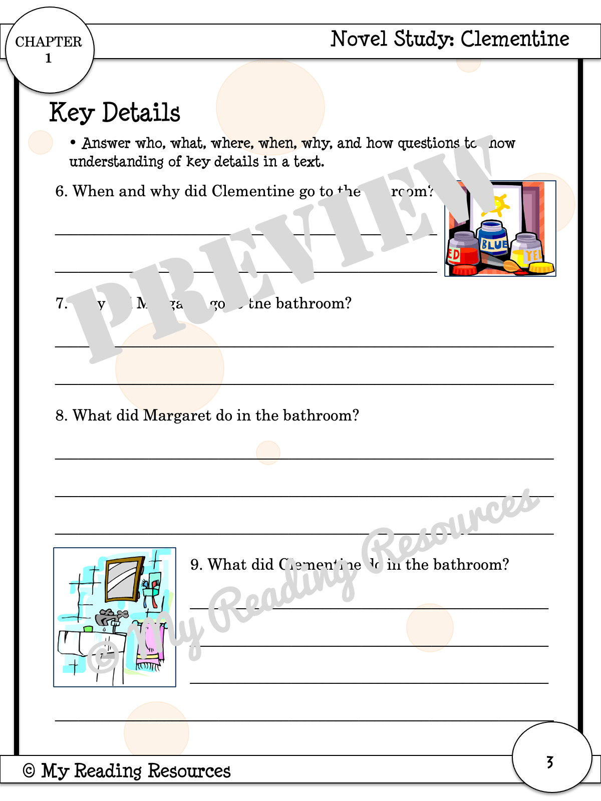 Clementine Novel Study - My Reading Resources