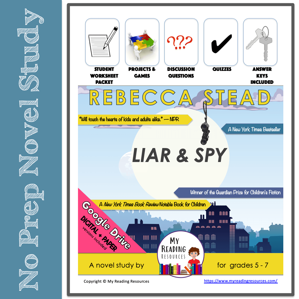 Liar & Spy Novel Study - My Reading Resources