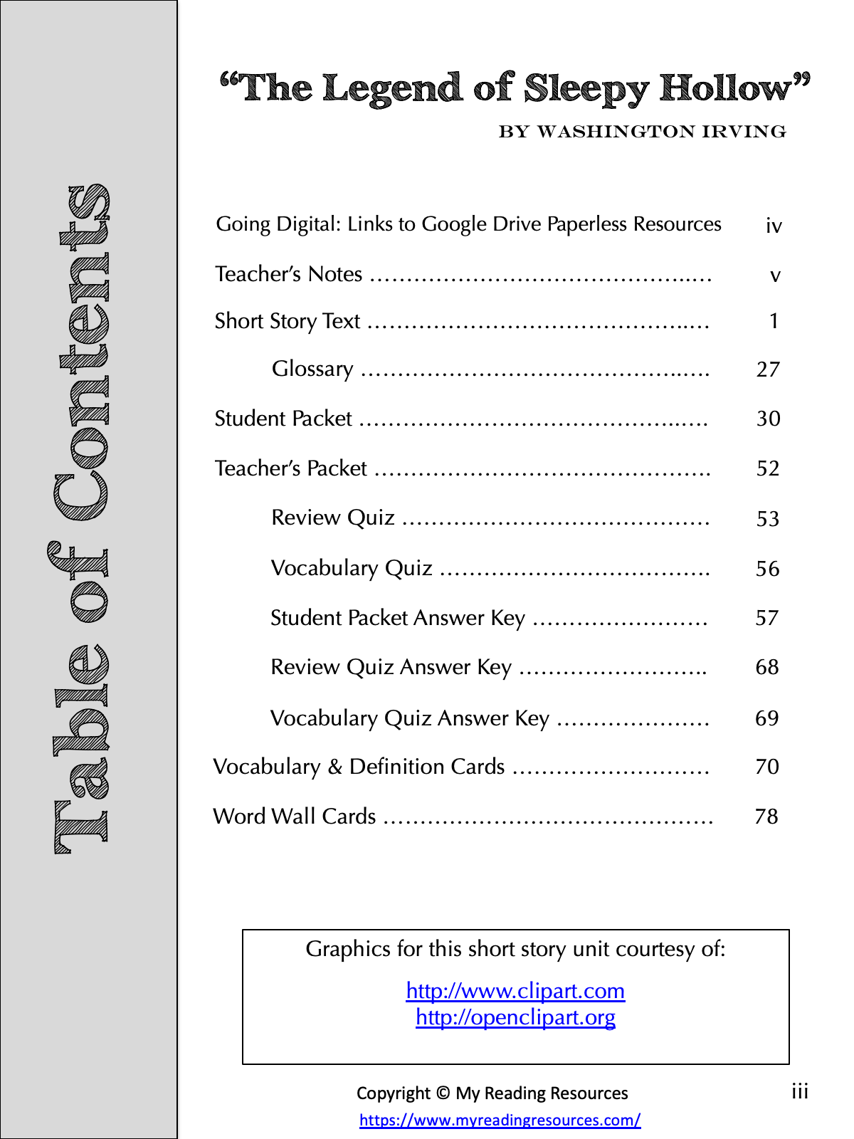 "The Legend of Sleepy Hollow" Short Story Unit - My Reading Resources