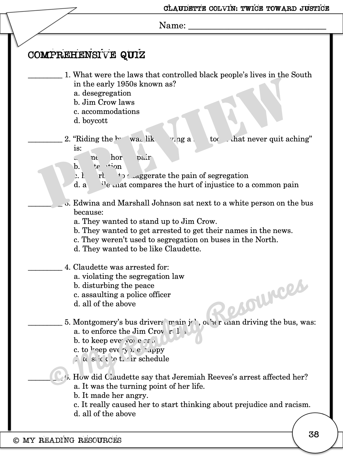 Claudette Colvin: Twice Toward Justice Nonfiction Book Study - My ...