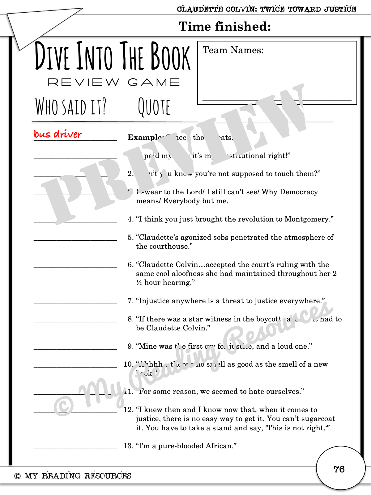 Claudette Colvin: Twice Toward Justice Nonfiction Book Study - My ...