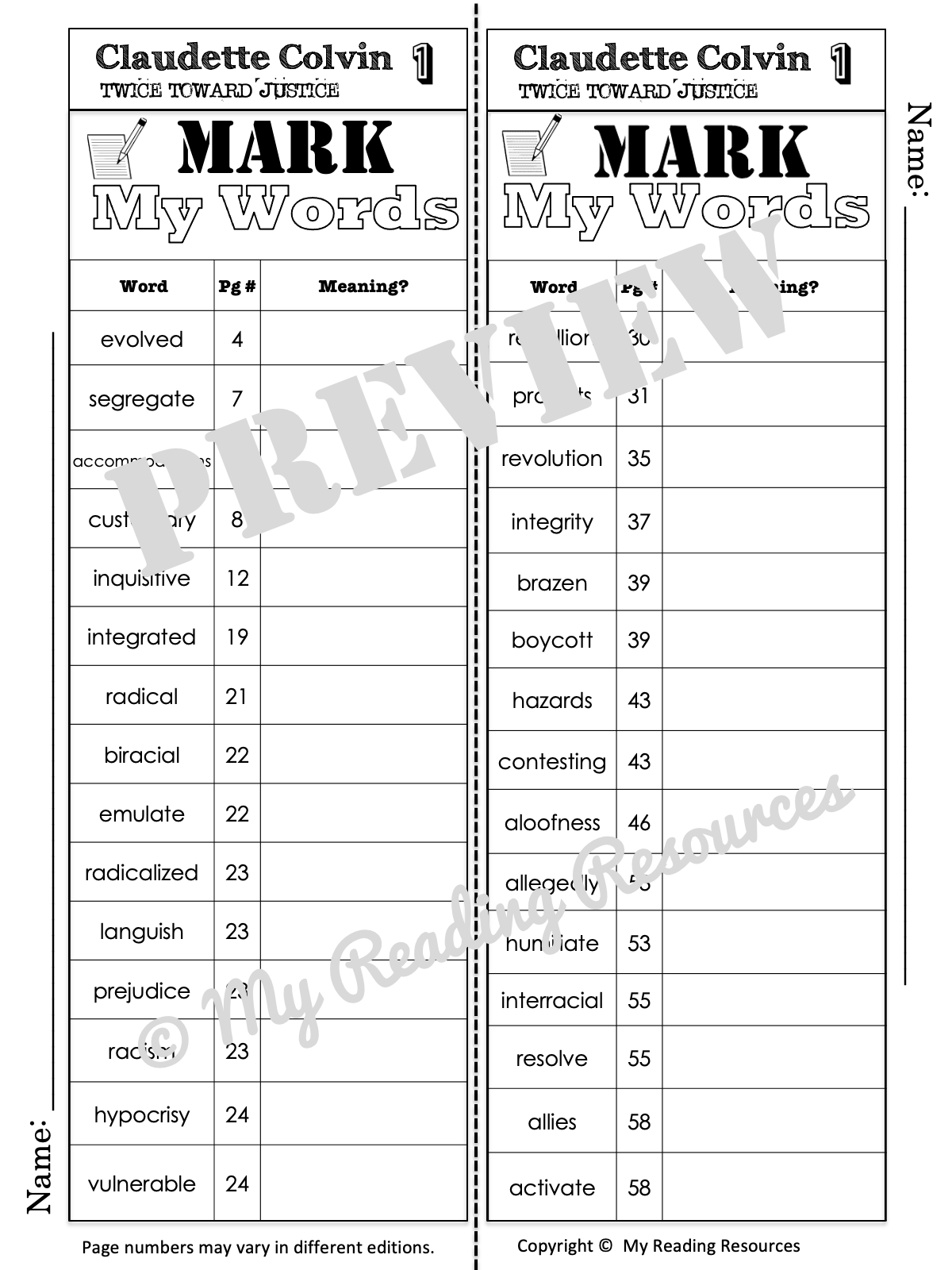 Claudette Colvin: Twice Toward Justice Nonfiction Book Study - My ...