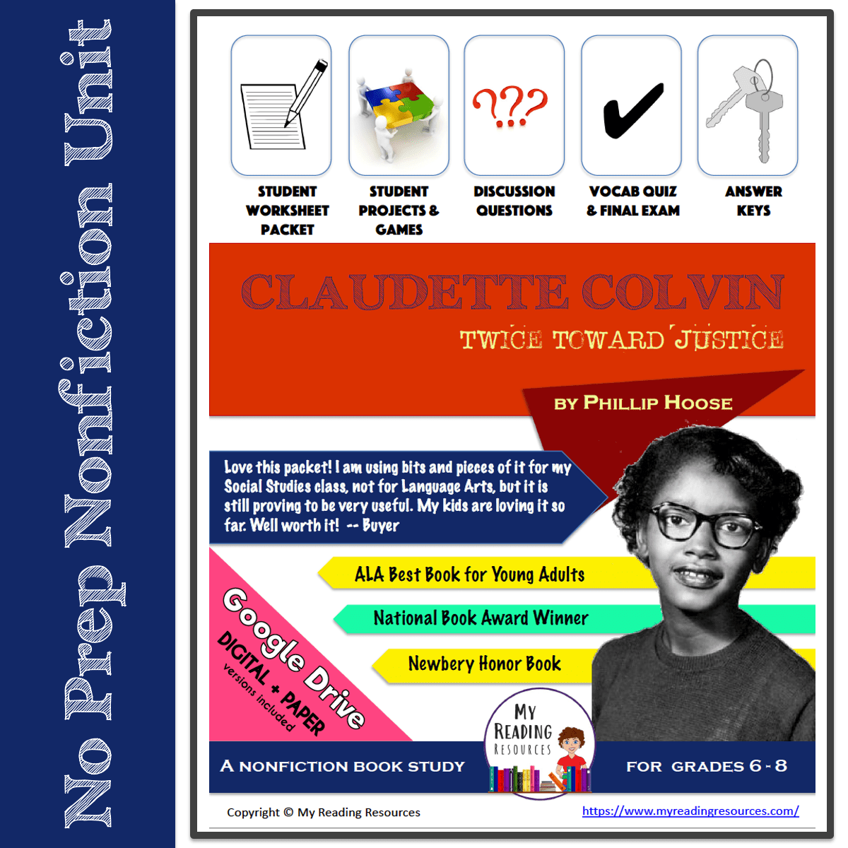 Claudette Colvin: Twice Toward Justice Nonfiction Book Study - My ...
