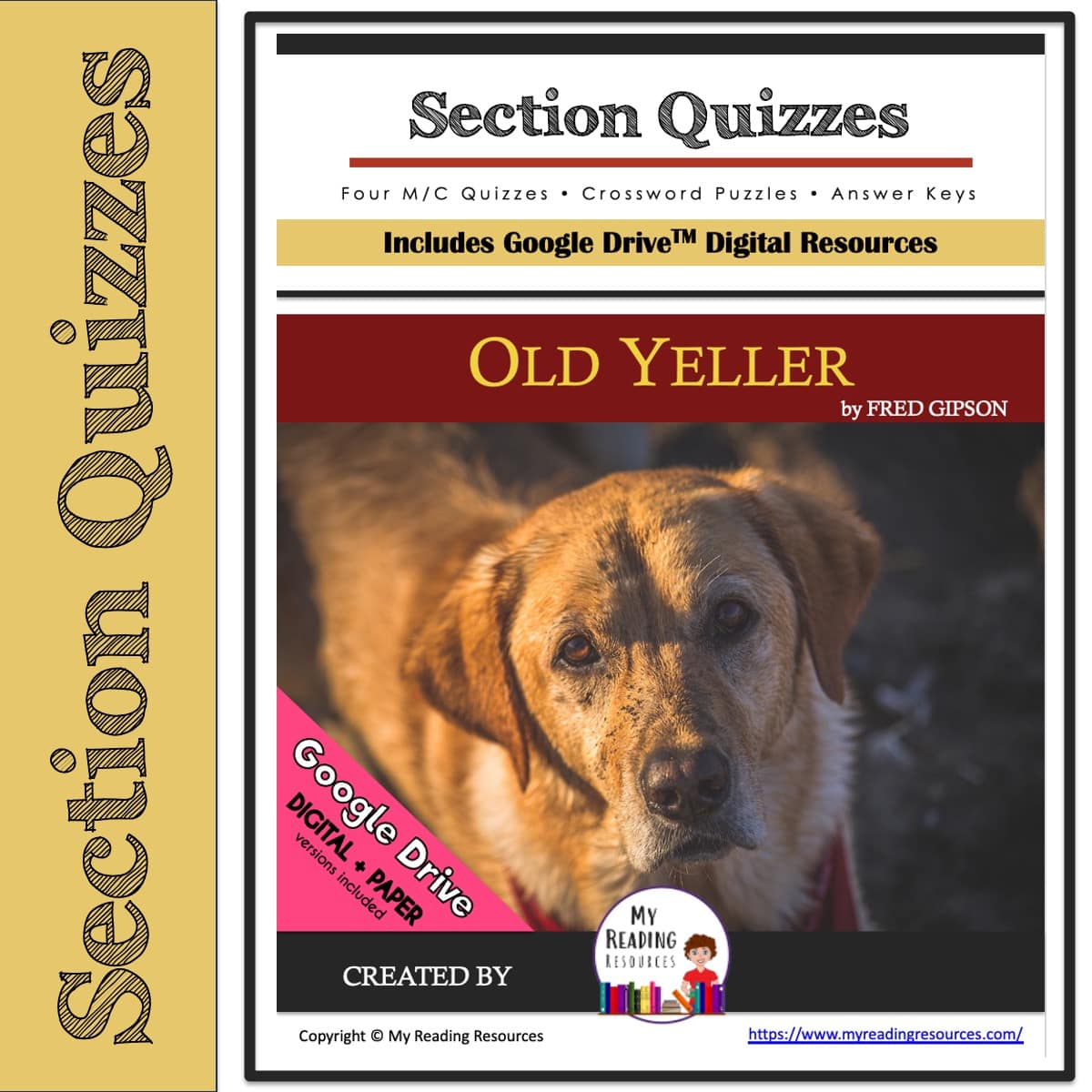 Old Yeller Section Quizzes & Crossword Puzzles - My Reading Resources