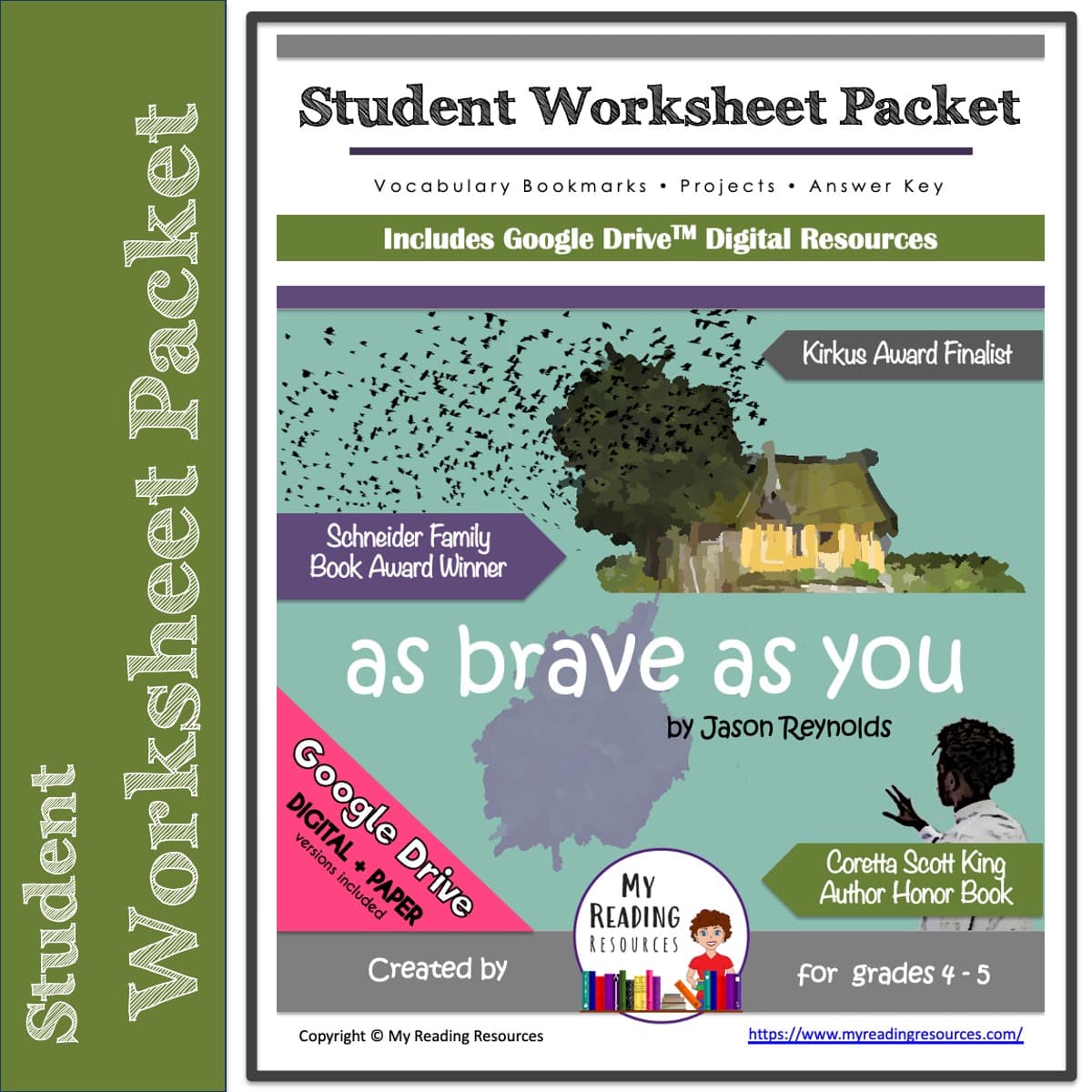 As Brave As You Student Worksheet Packet - My Reading Resources